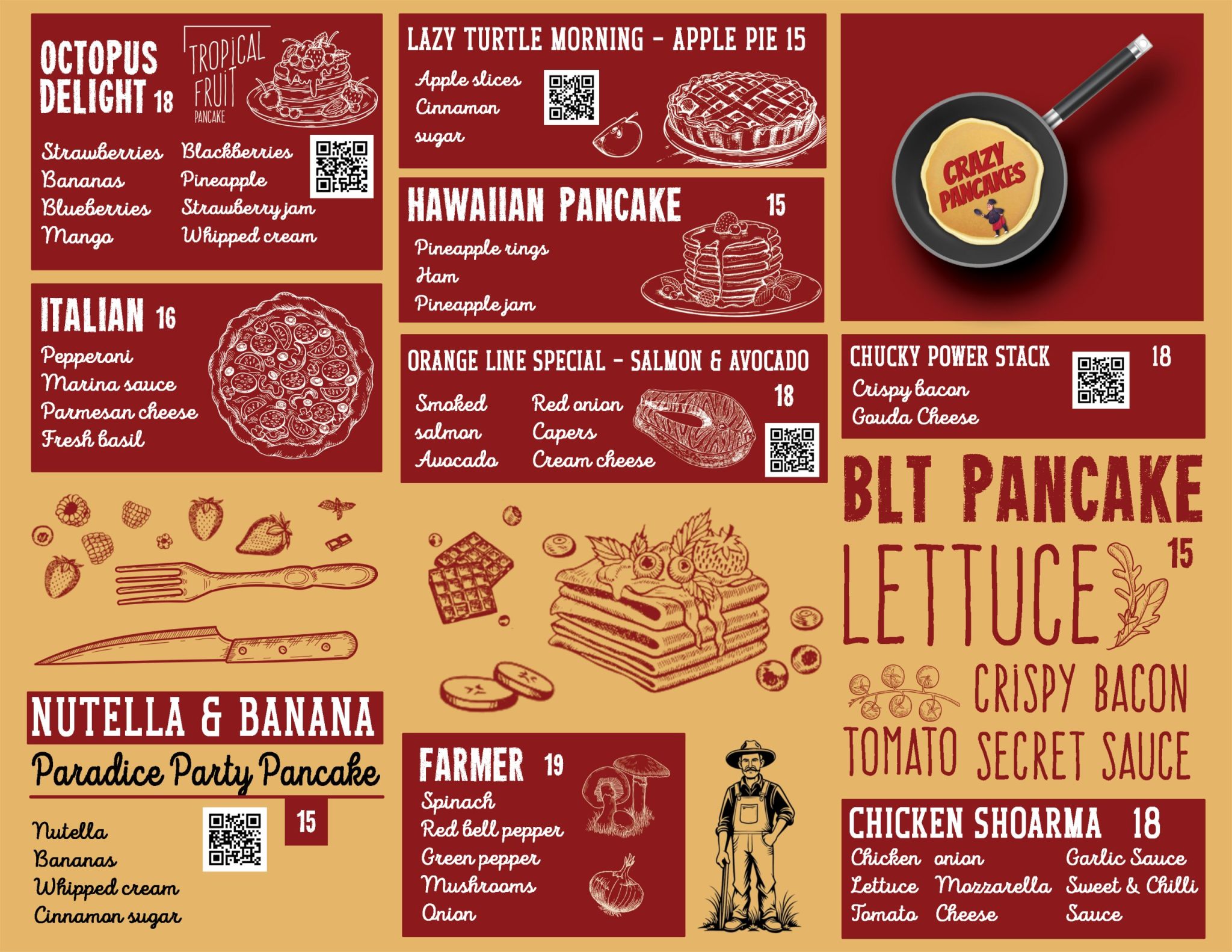 Crazy Pancakes Aruba Menu – Dutch Pancakes, Poffertjes & Breakfast